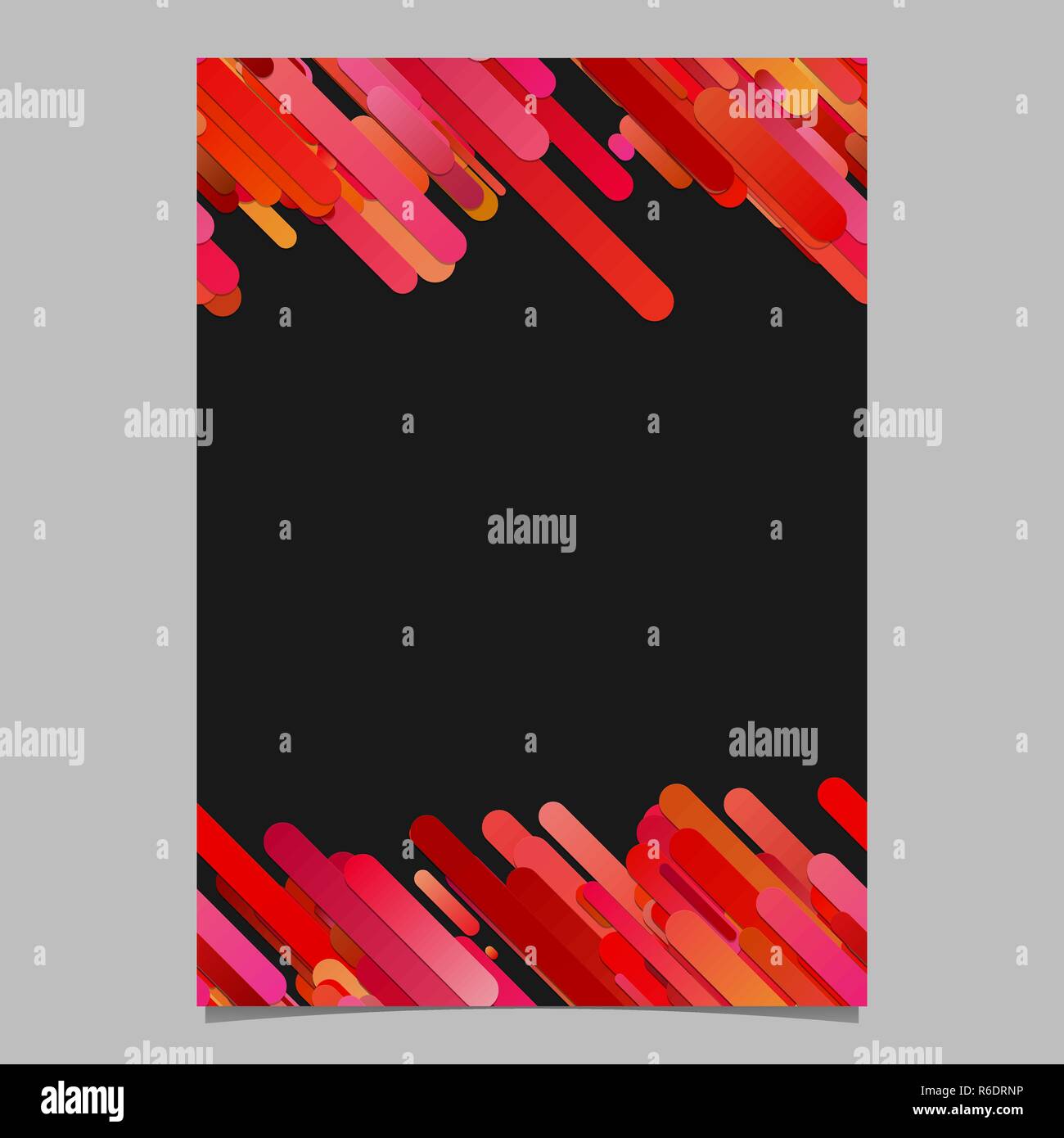 Trendy Diagonal Gradient Rounded Stripe Pattern Brochure Background Template Stock Vector Image