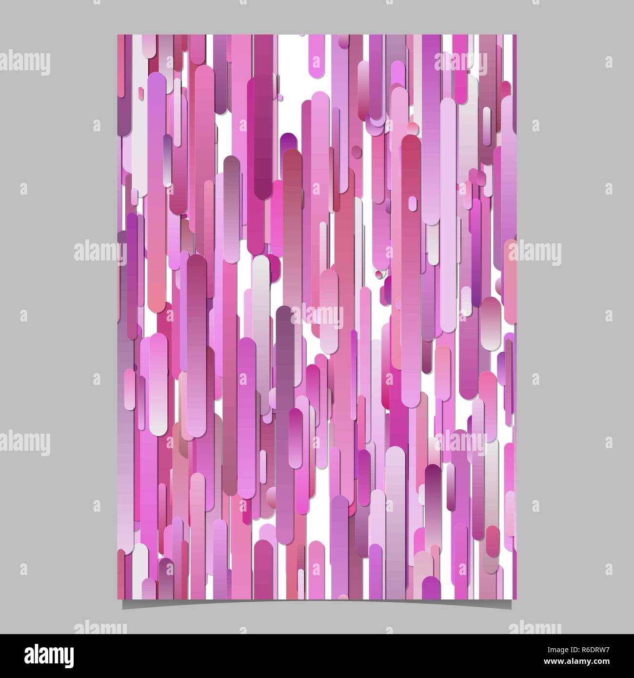 Pink modern abstract gradient vertical rounded stripe pattern brochure background - vector ...