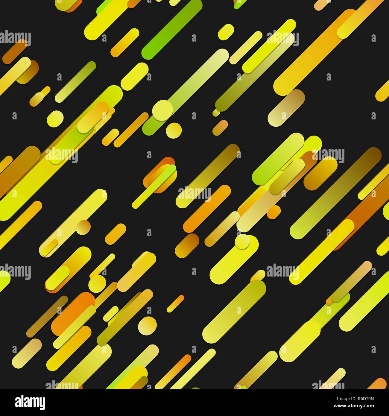 Yellow abstract seamless trendy gradient diagonal rounded stripe pattern background - graphic ...