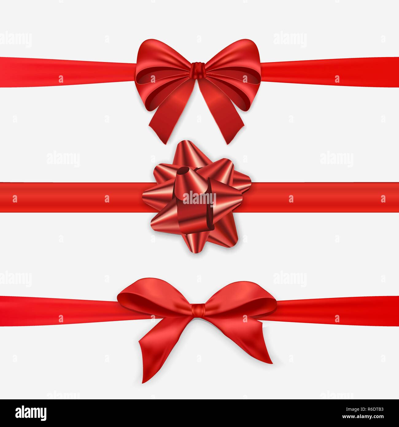 Red Christmas Bow Vector