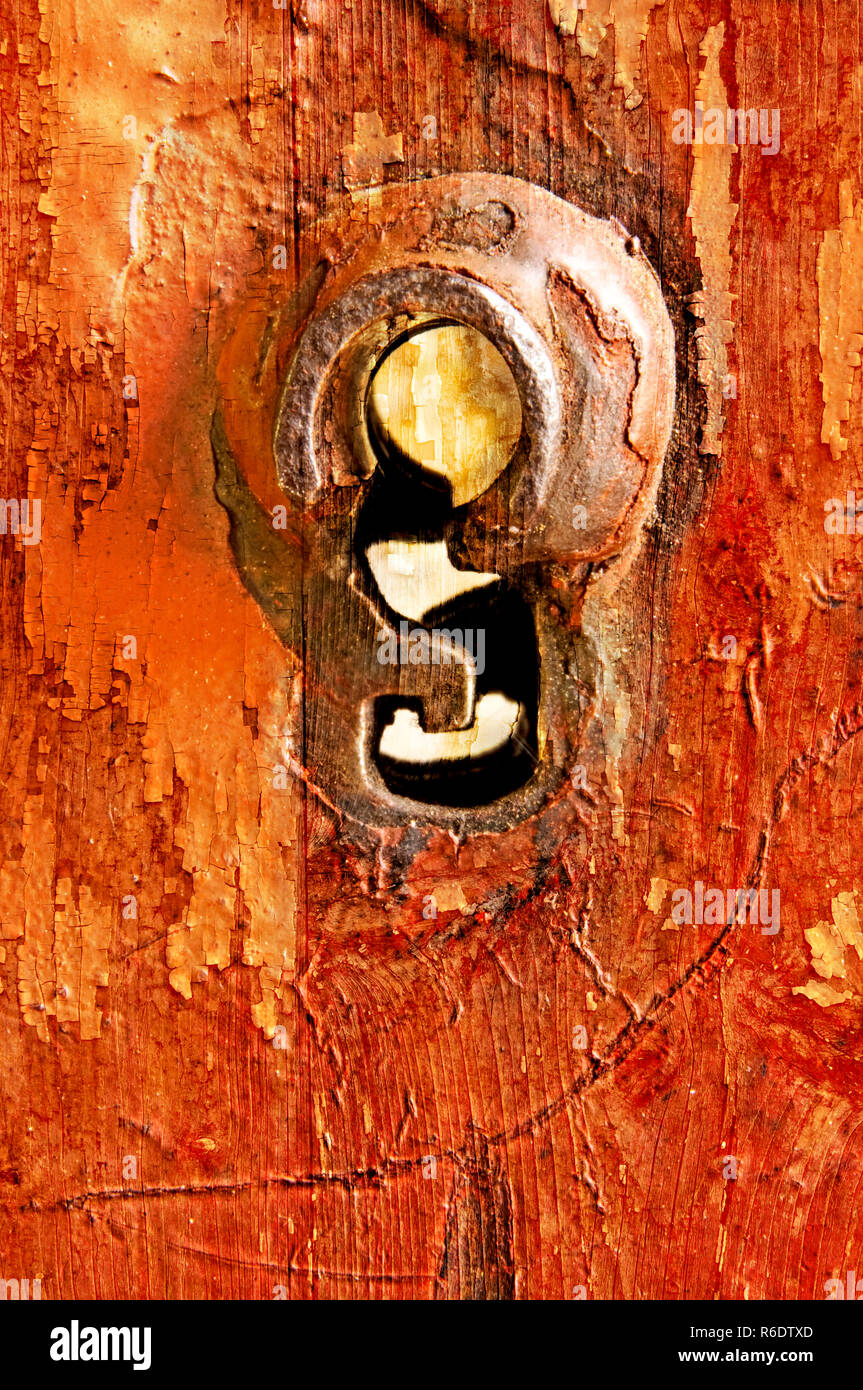 Old ,Rusty Keyhole Stock Photo - Alamy