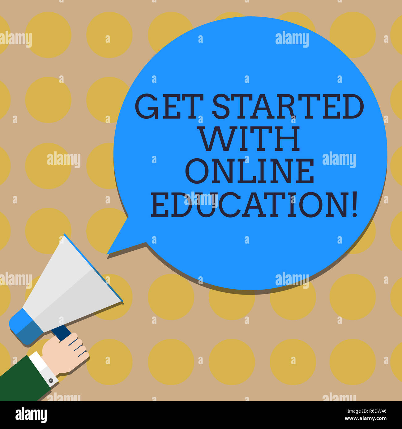 Conceptual hand writing showing Get Started With Online Education ...
