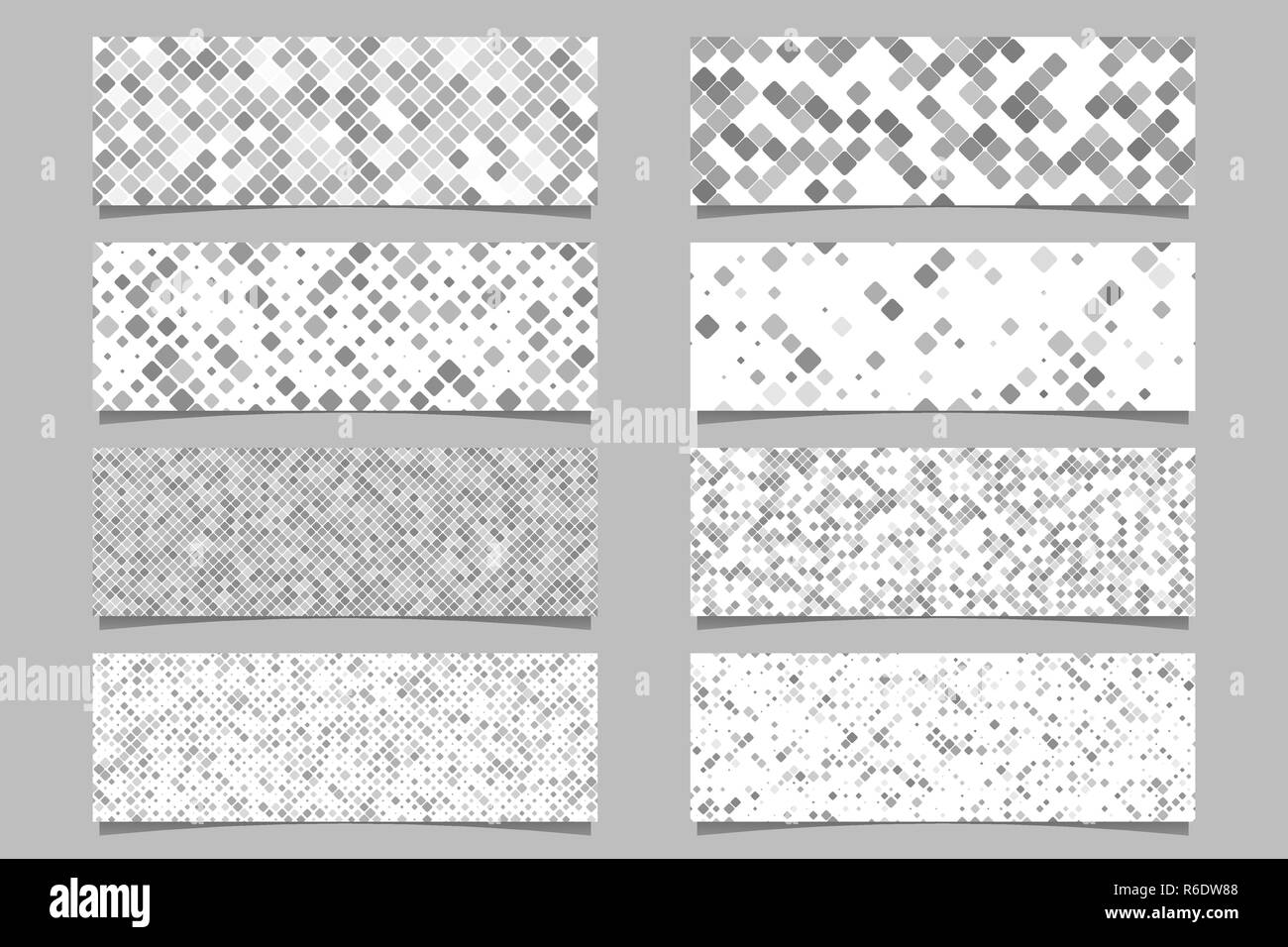 Abstract modern diagonal rounded square pattern banner background set Stock Vector Image & Art ...