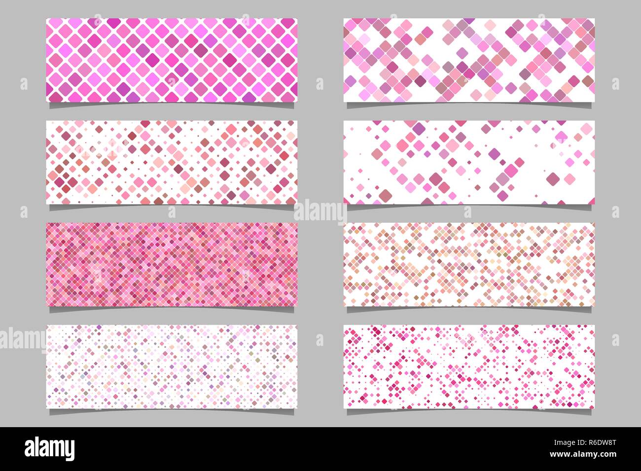 Abstract diagonal square pattern banner background set Stock Vector Image & Art - Alamy