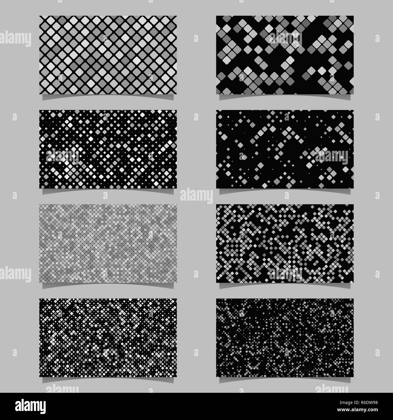 Abstract Diagonal Square Pattern Mosaic Card Background Set Stock Vector Image And Art Alamy