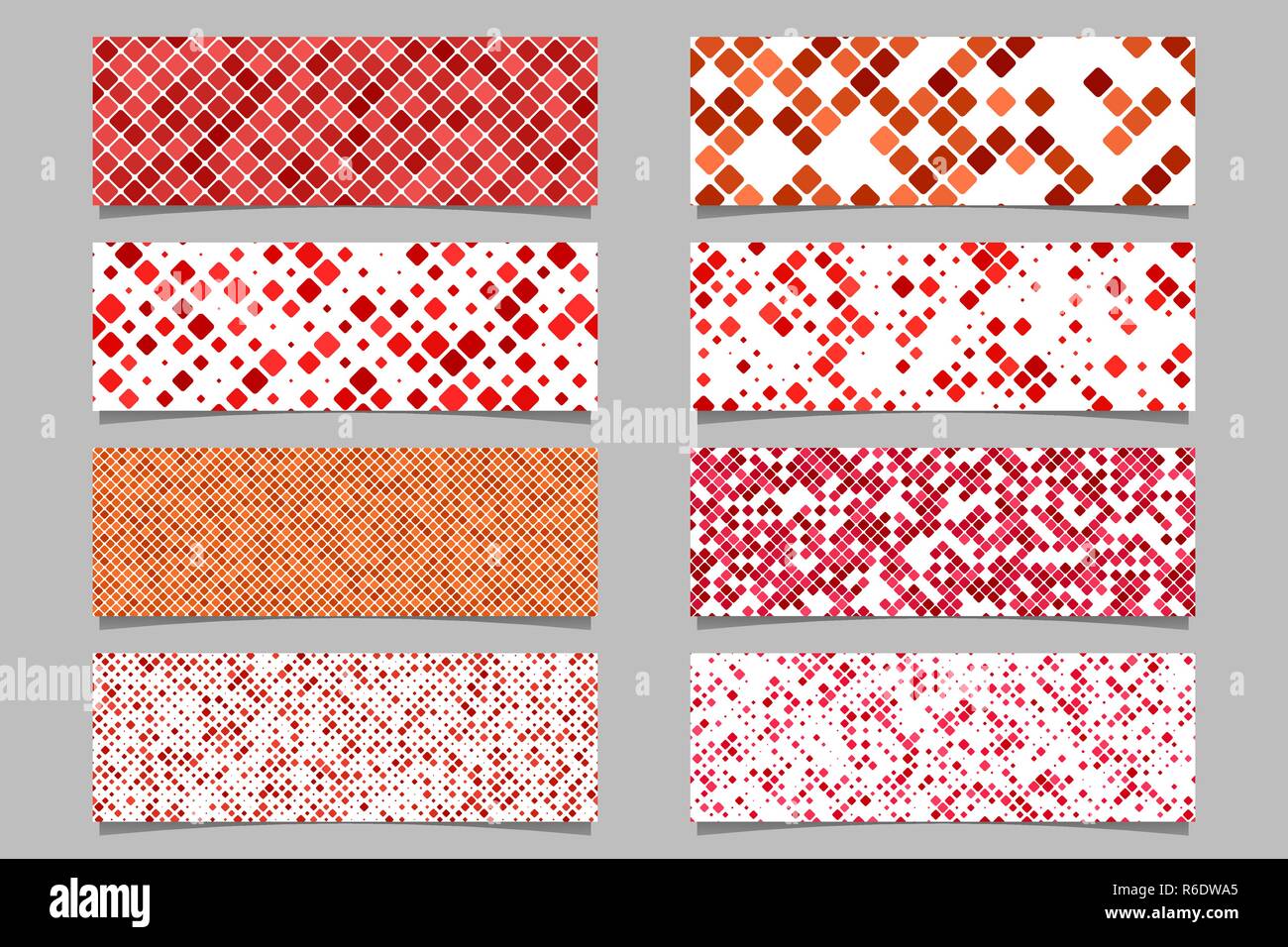 Abstract modern diagonal rounded square pattern banner background set Stock Vector Image & Art ...