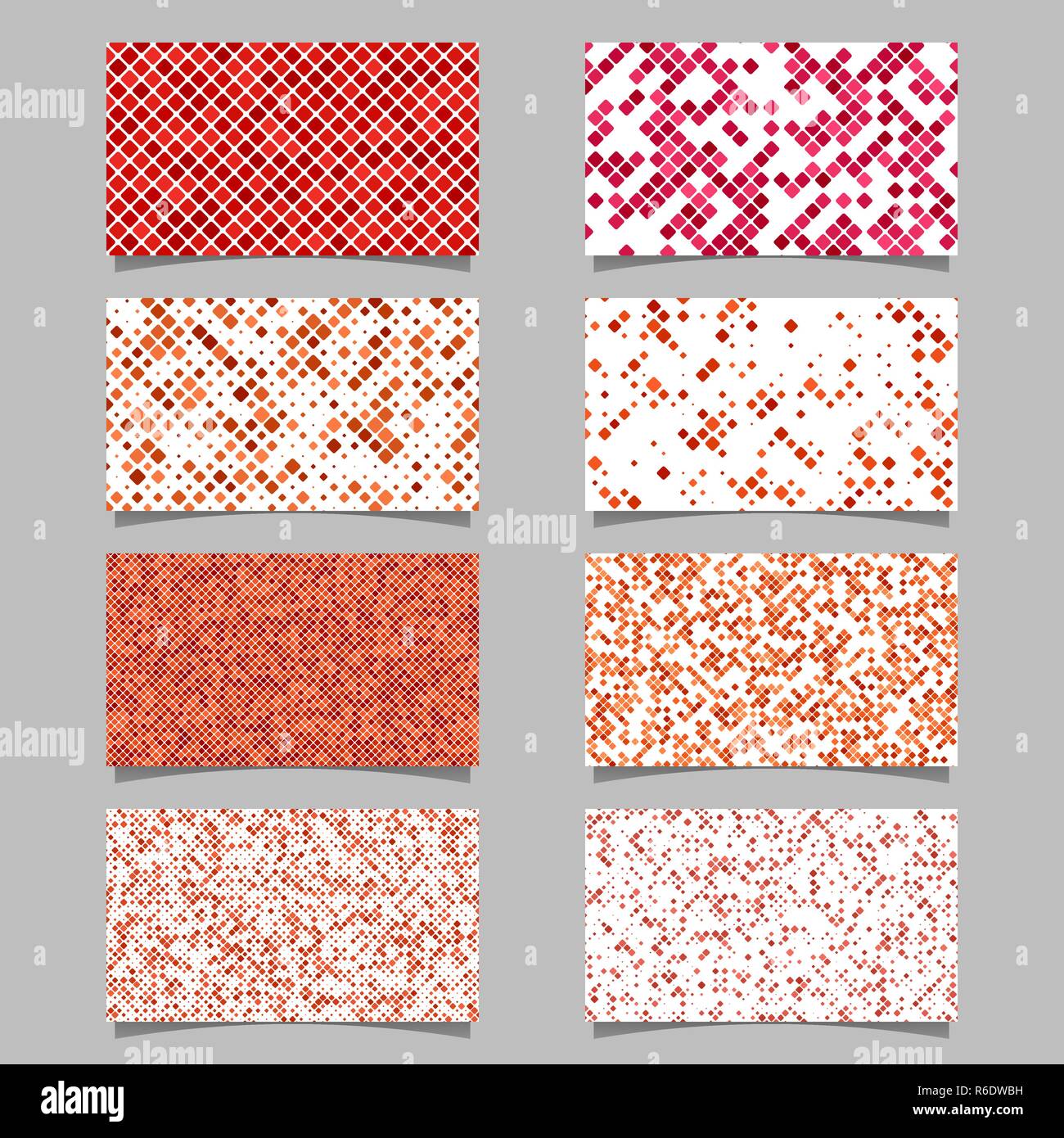 Red card background set - vector template designs Stock Vector Image ...