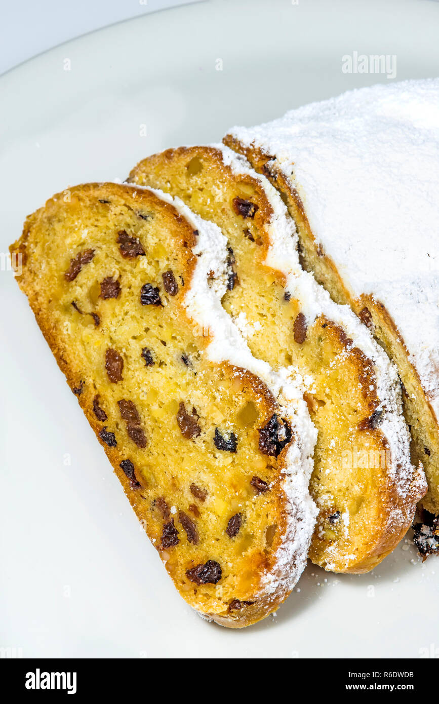German Christmas Stollen Stock Photo - Alamy