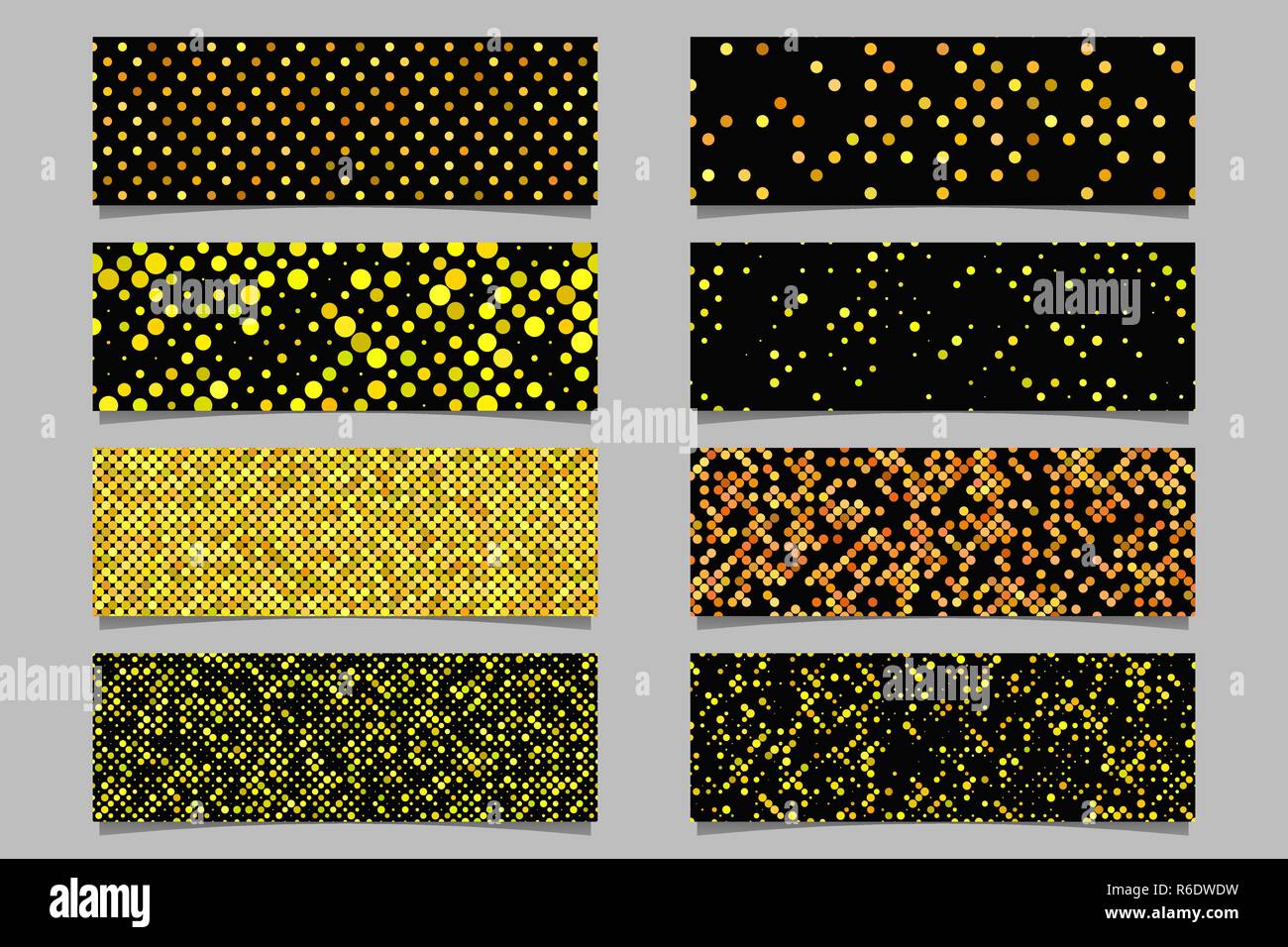 Modern abstract dot pattern banner background set Stock Vector Image ...