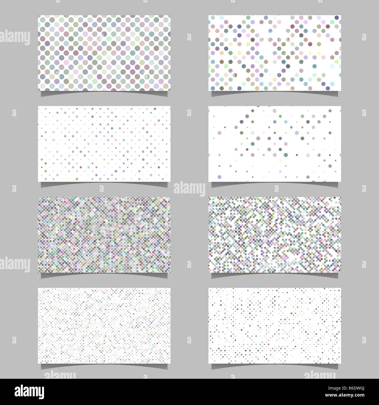 Abstract dot pattern card background template set Stock Vector Image ...