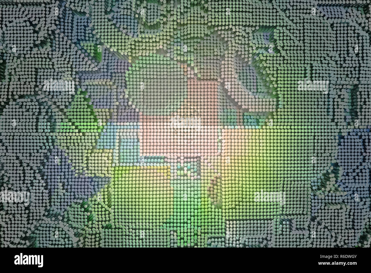 Colorful 3D rendering. Shape composition, block, geometric structure ...