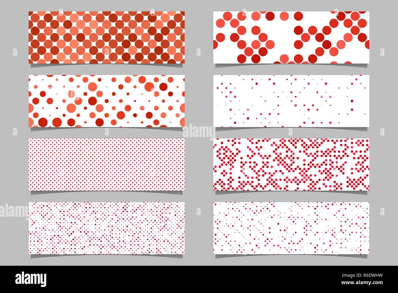 Modern abstract dot pattern banner background set Stock Vector Image ...