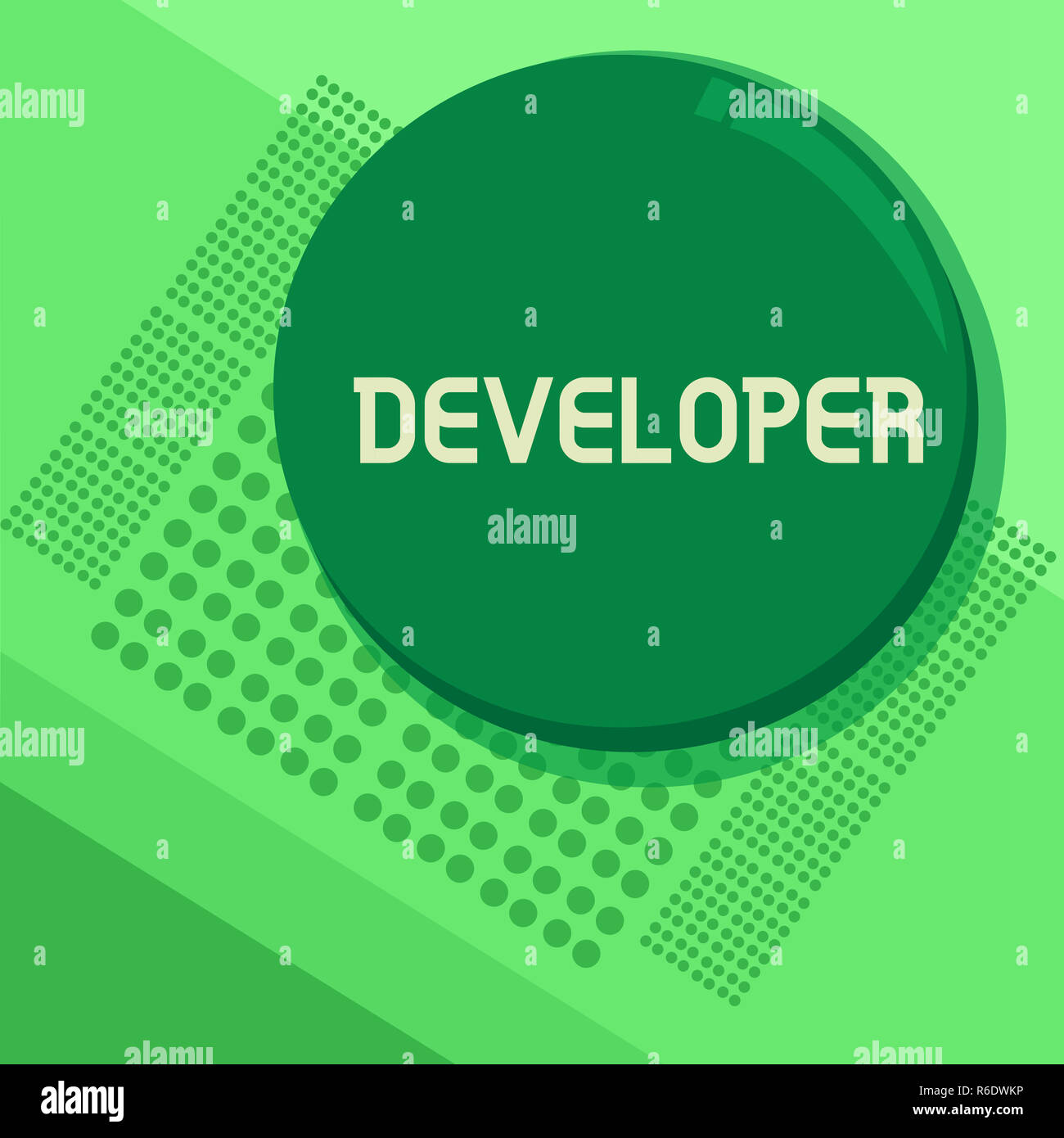Handwriting text Developer. Concept meaning demonstrating or thing that ...