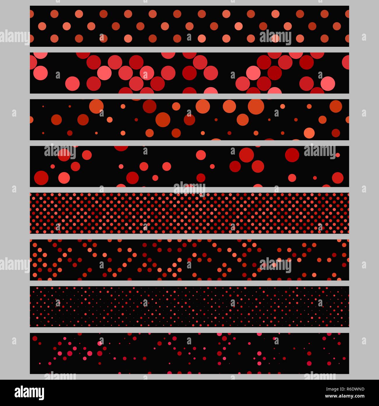 Abstract dot pattern rectangular web banner background set Stock Vector ...