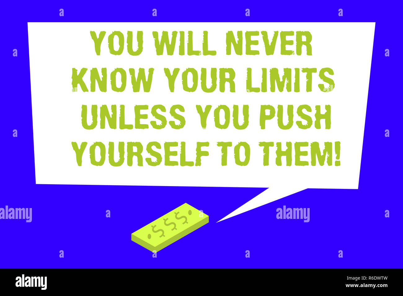 Writing note showing You Will Never Know Your Limits Unless You Push ...