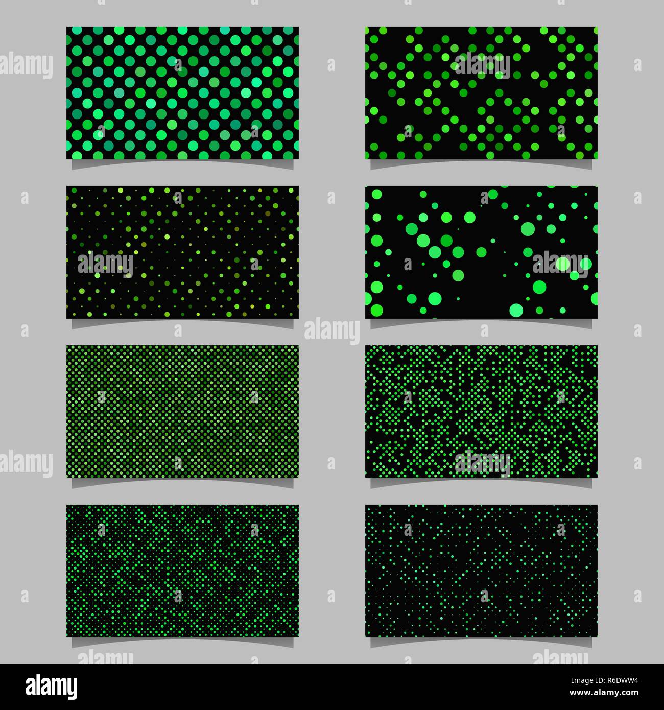 Abstract Circle Pattern Mosaic Card Background Template Set Vector Design Stock Vector Image
