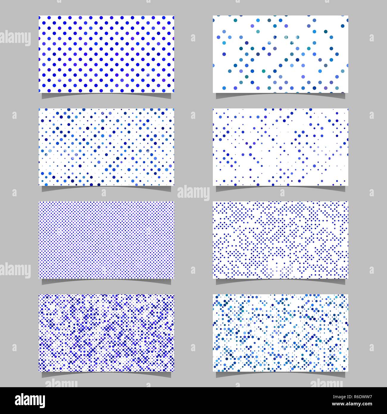 Abstract Circle Pattern Mosaic Card Background Template Set Vector Design Stock Vector Image