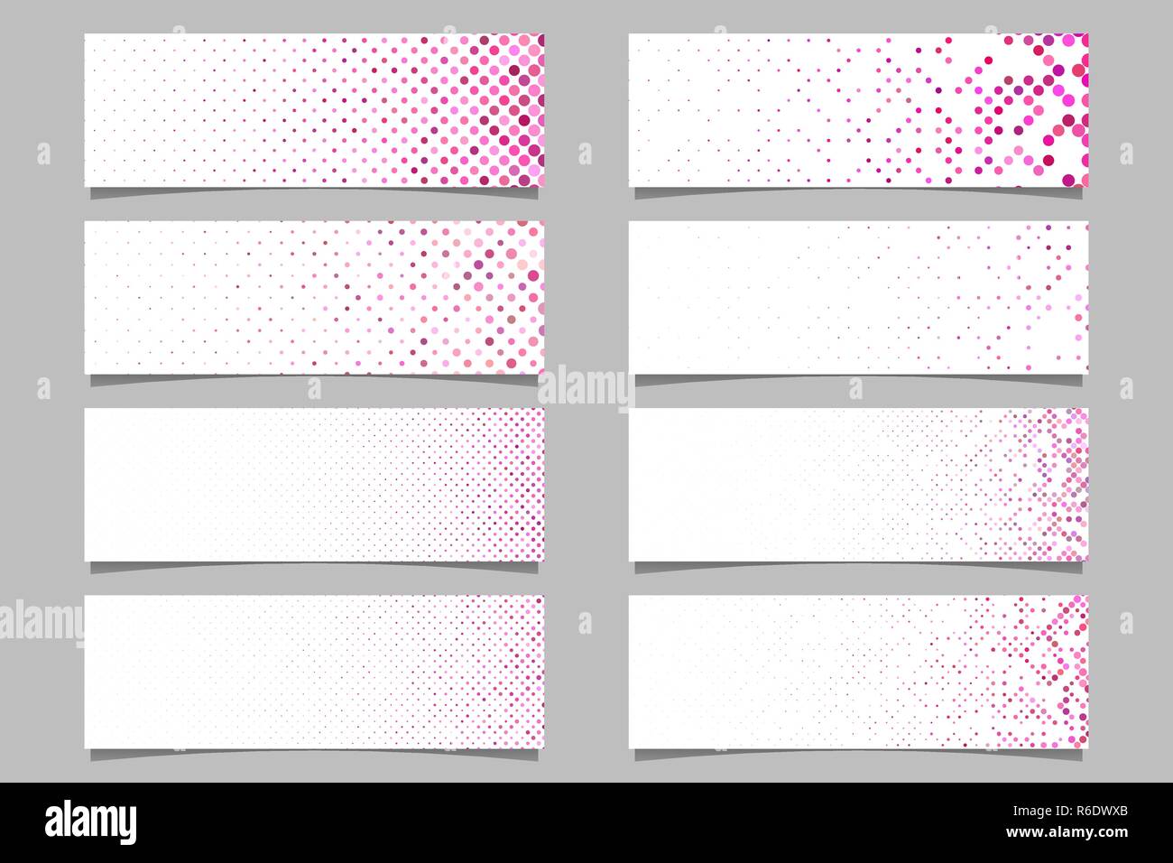 Modern dot pattern banner background template set Stock Vector Image ...