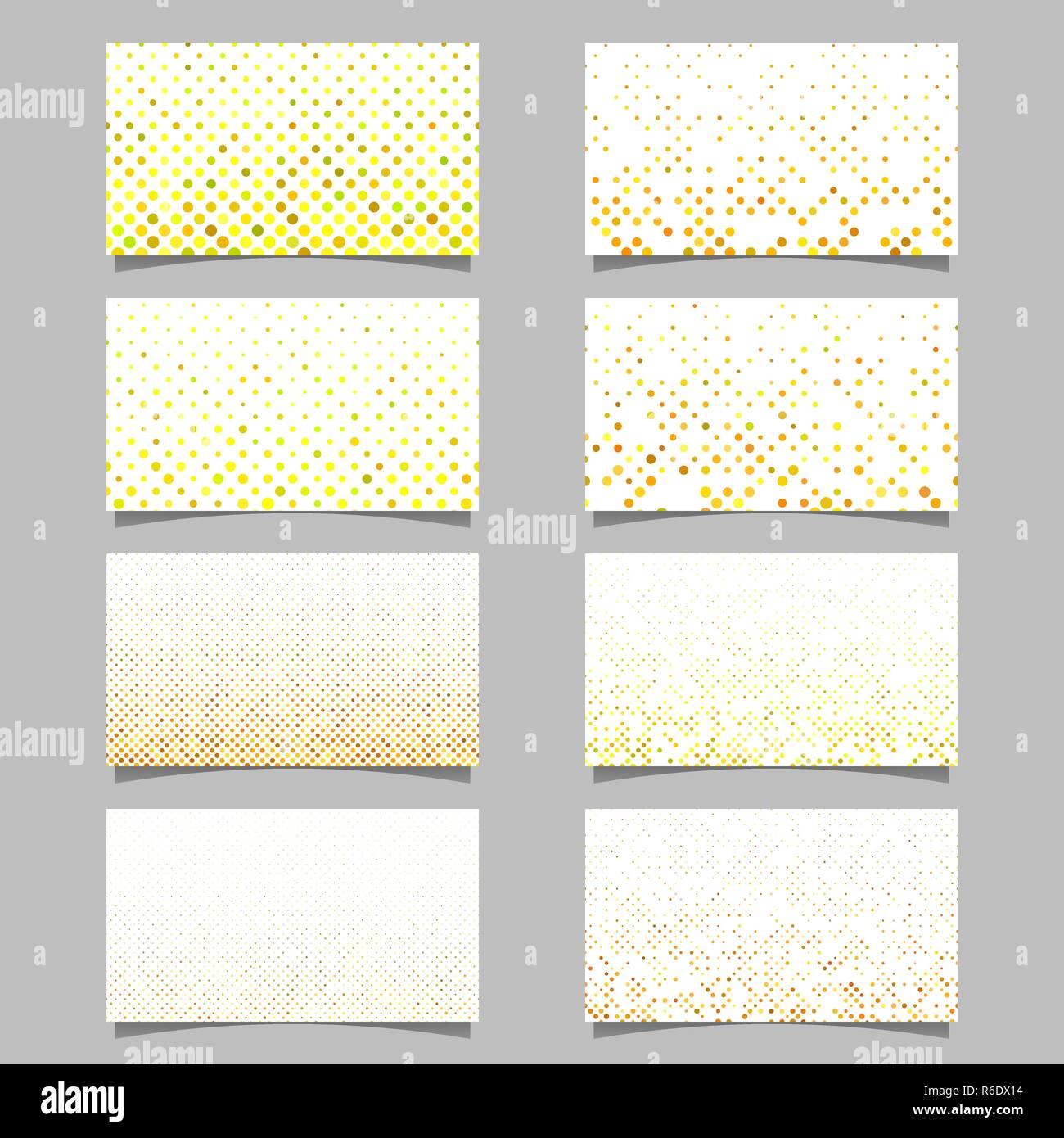 Abstract circle pattern card background template set - vector design ...