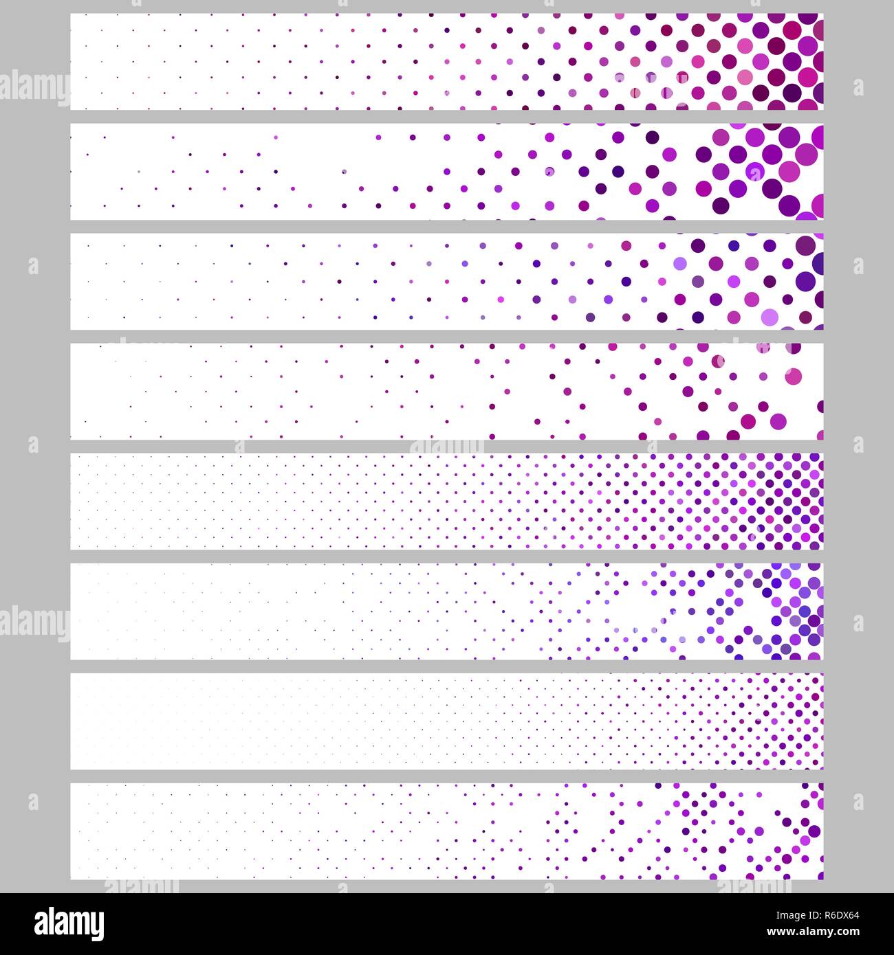 Banner background set - vector rectangular dot pattern template Stock ...