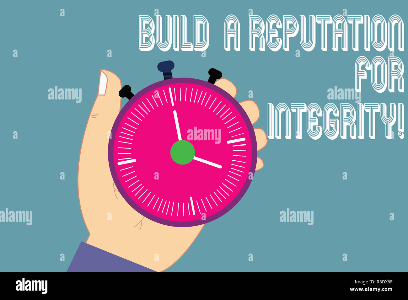 Writing note showing Build A Reputation For Integrity. Business photo ...