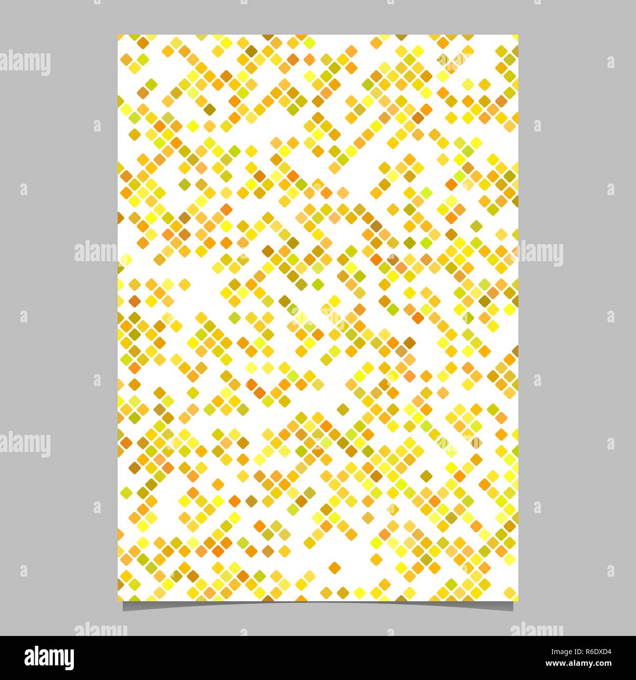 Yellow Abstract Diagonal Rounded Square Pattern Background Poster