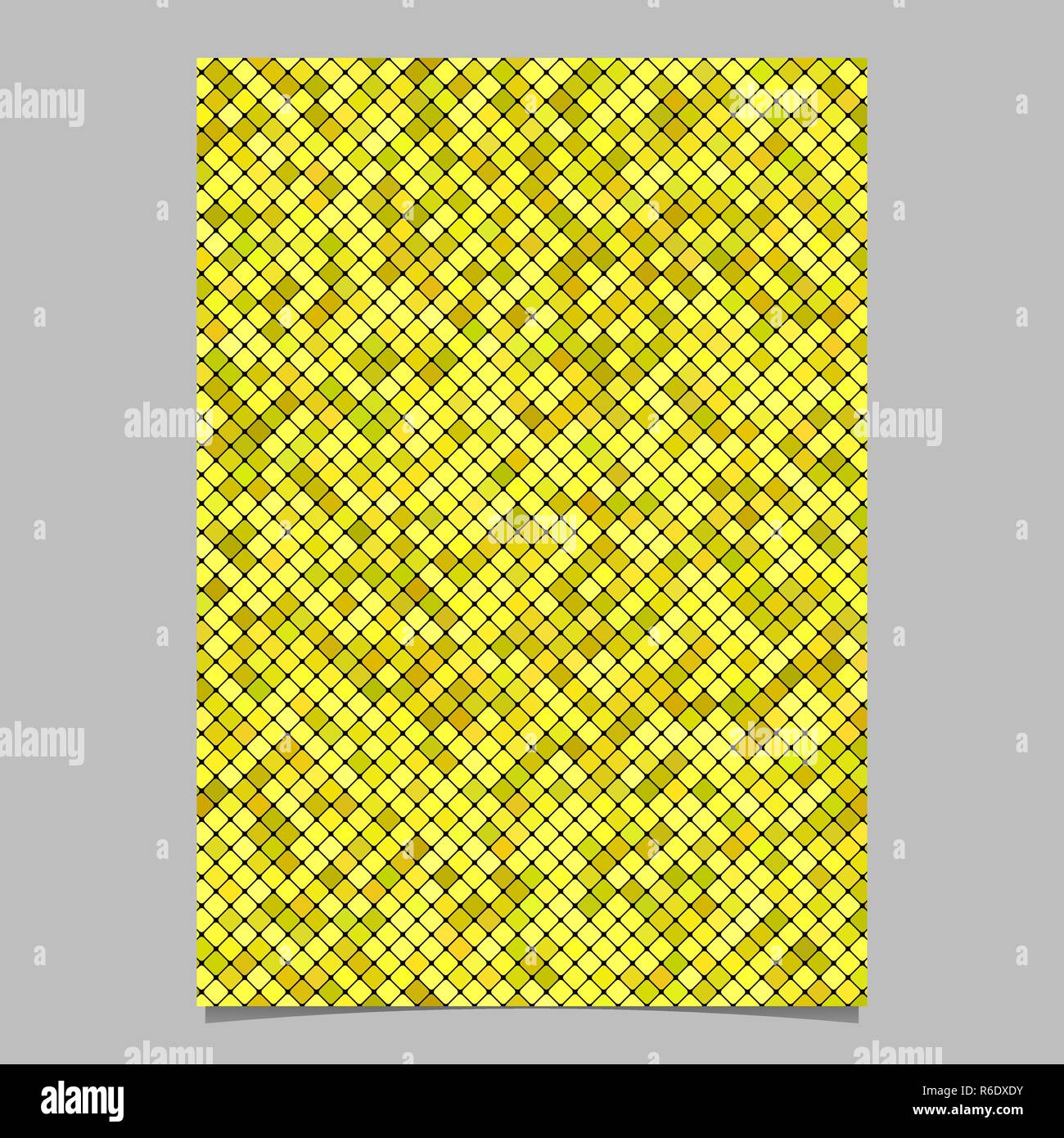 Yellow Diagonal Square Mosaic Pattern Poster Template Stock Vector Image And Art Alamy