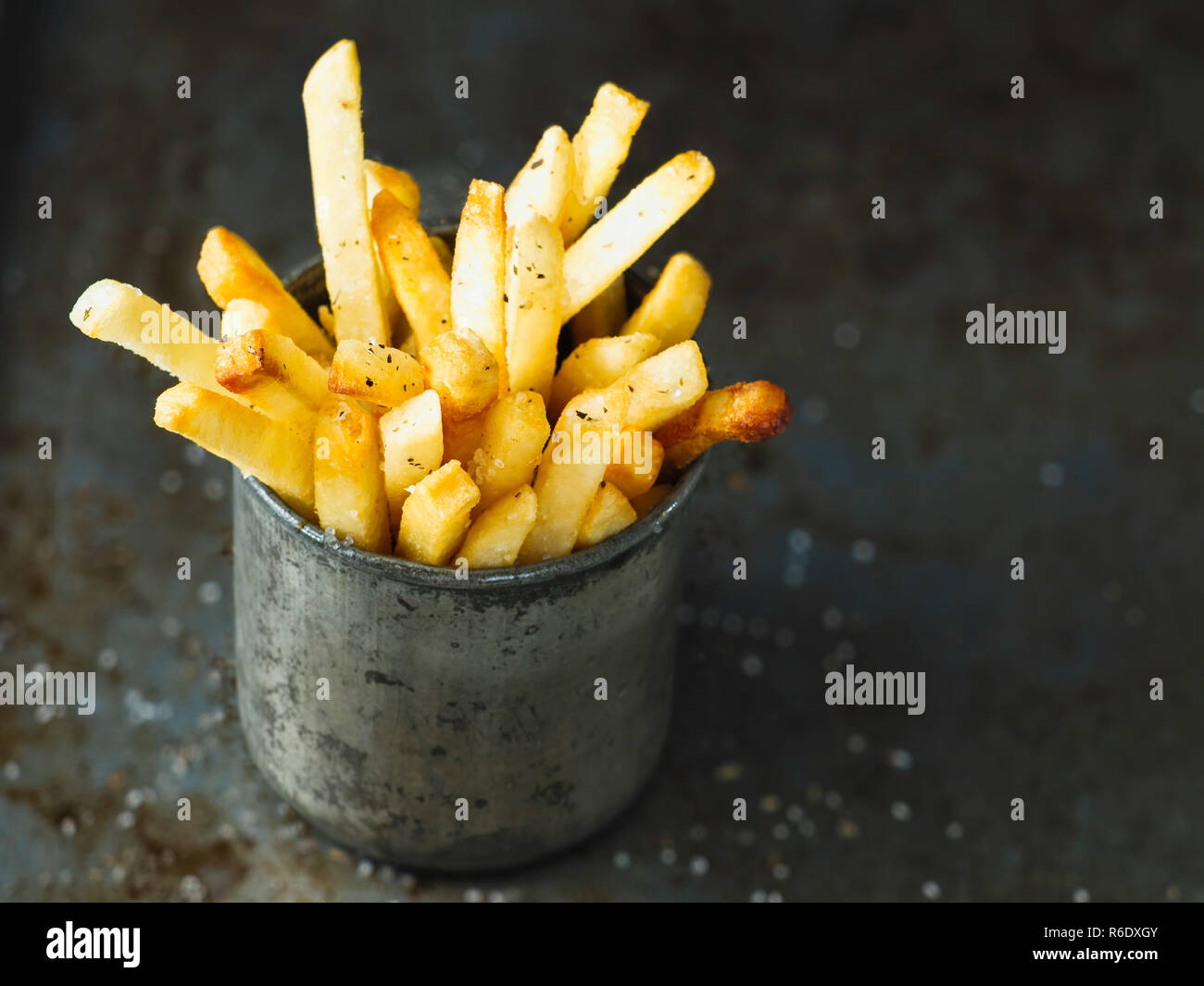 rustic golden french fries Stock Photo - Alamy