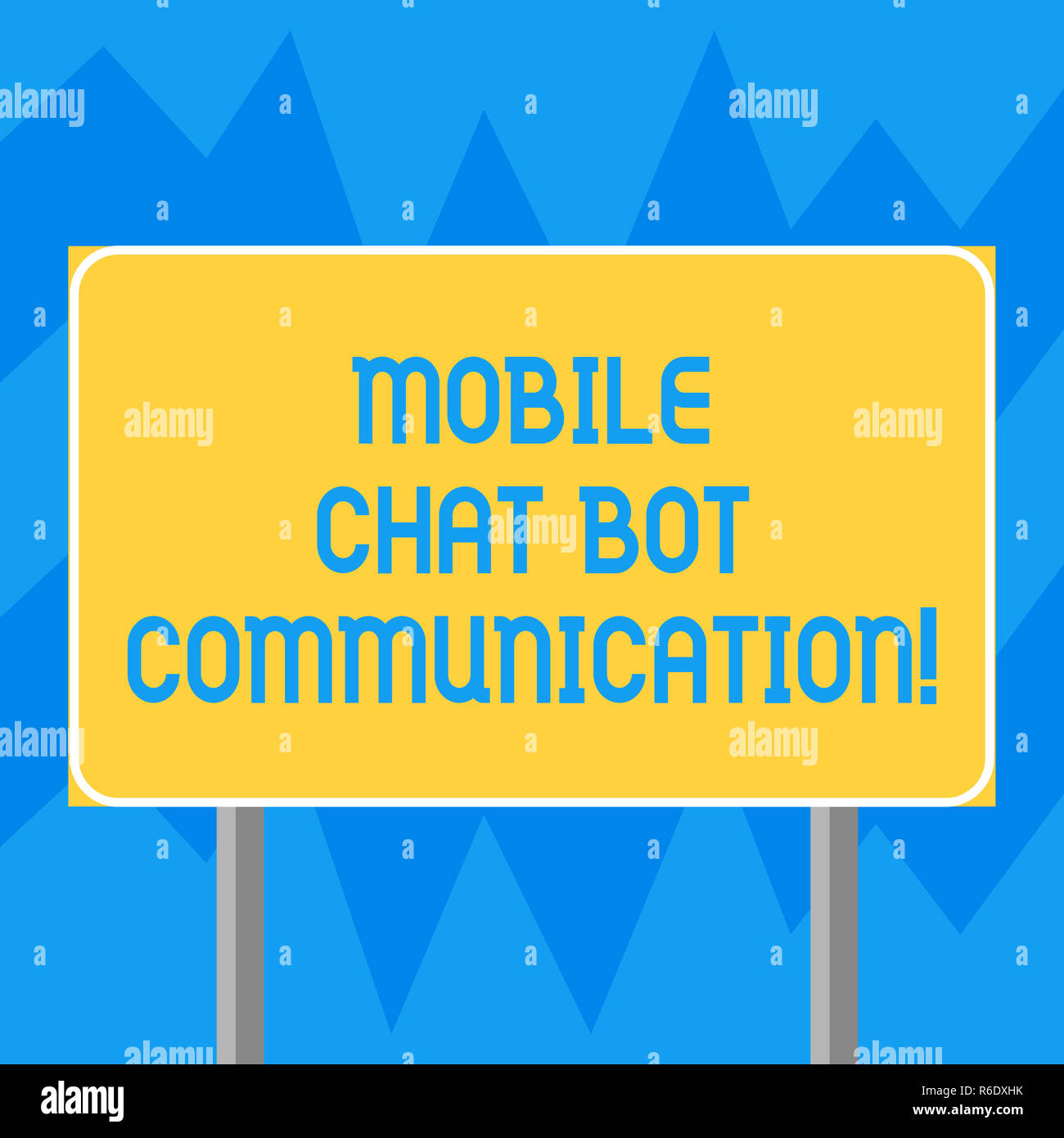 Text sign showing Mobile Chat Bot Communication. Conceptual photo ...