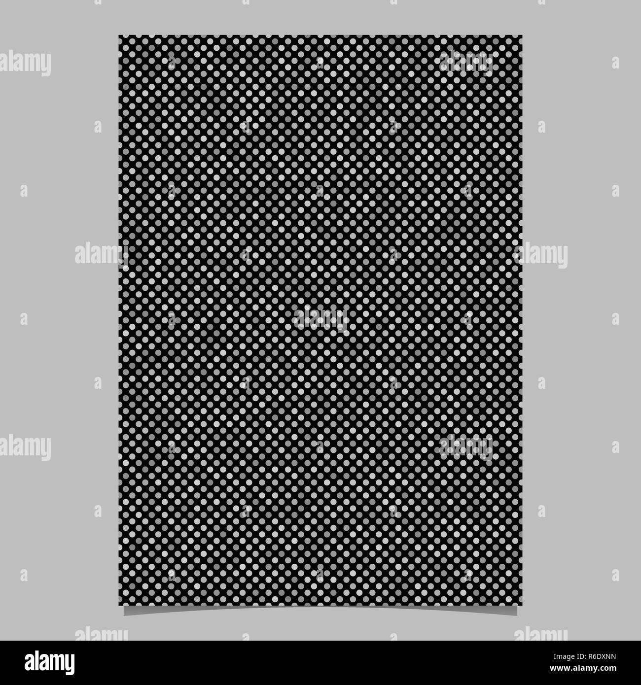 Grey dot pattern brochure background - vector stationery template ...