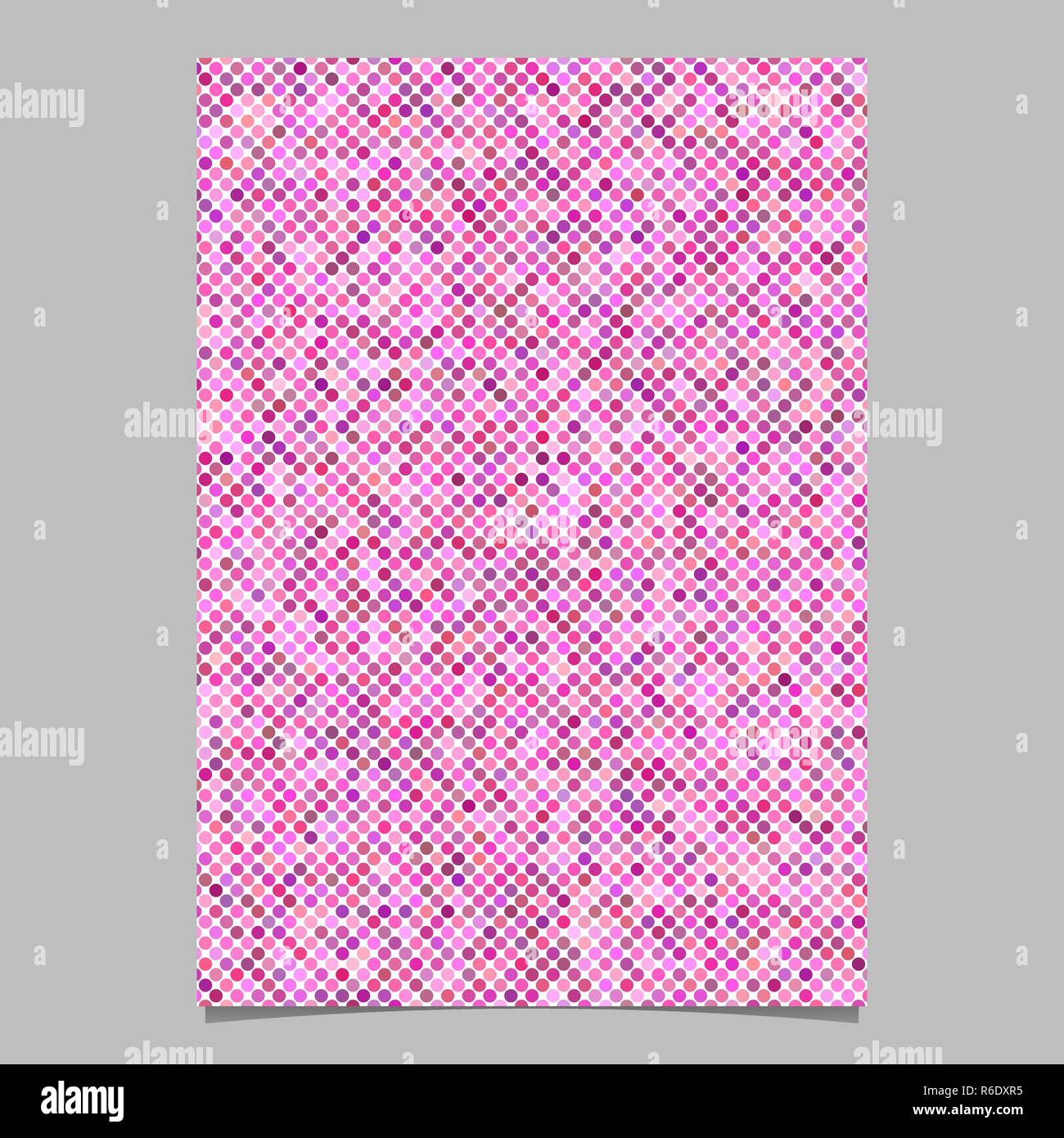 Pink dot pattern brochure background - vector stationery template design Stock Vector Image ...