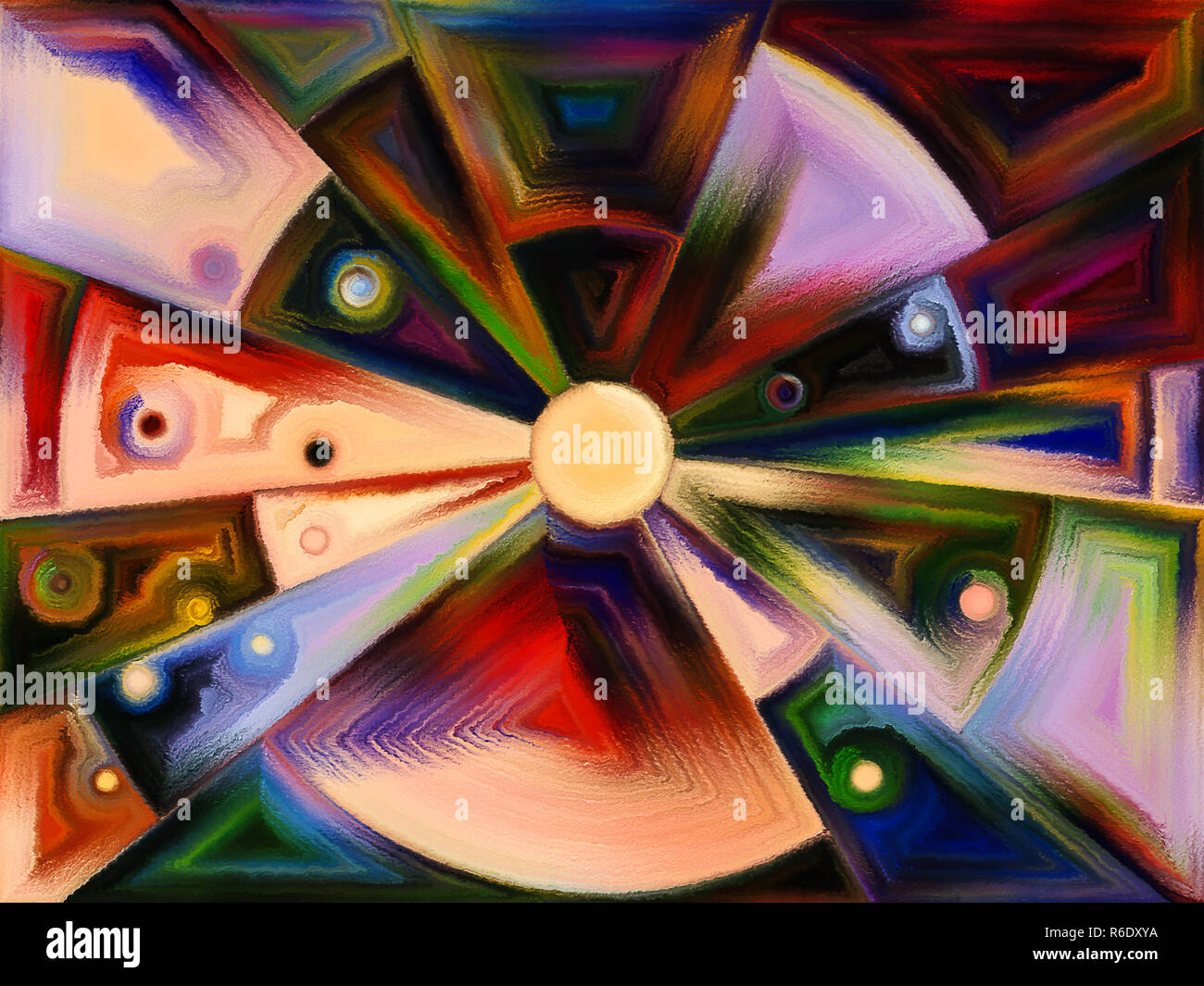 Radial stained glass design Stock Photo - Alamy