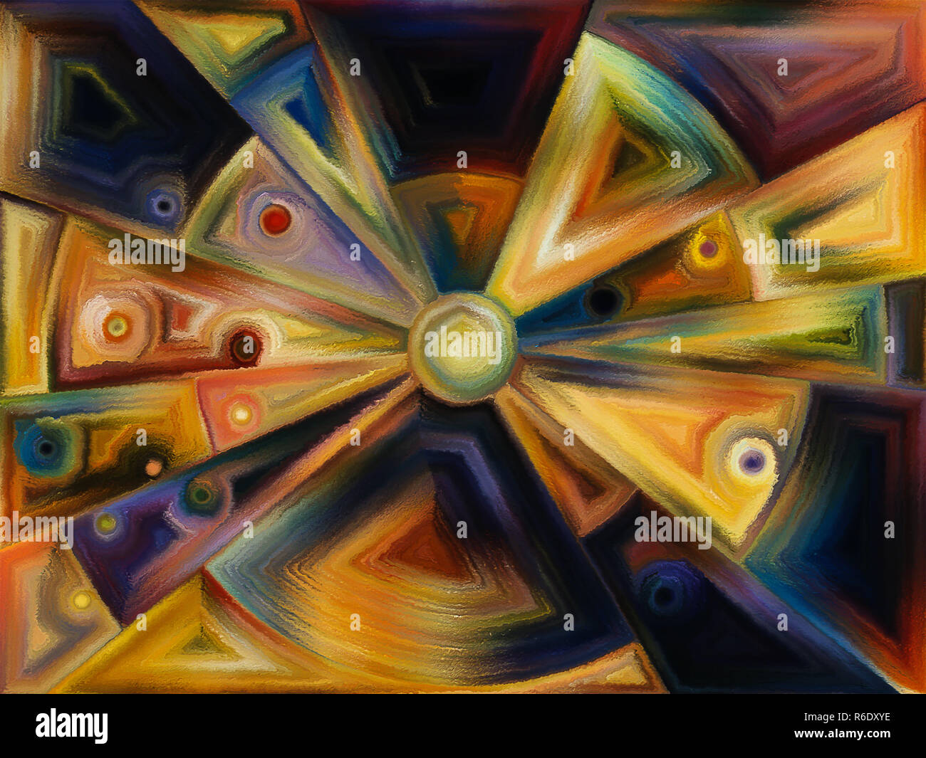 Radial stained glass design Stock Photo - Alamy