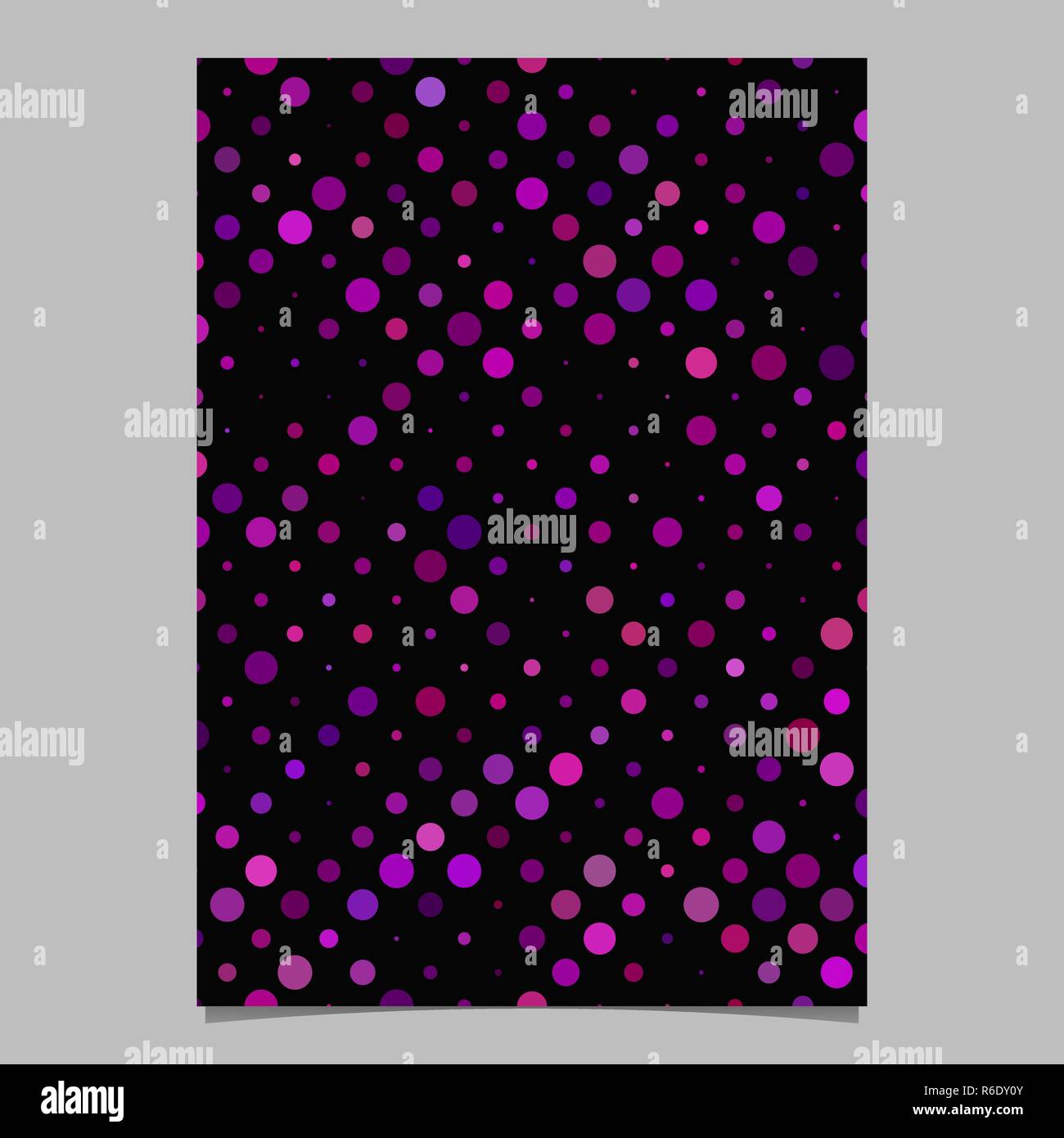 Purple dot pattern brochure background - vector stationery template ...