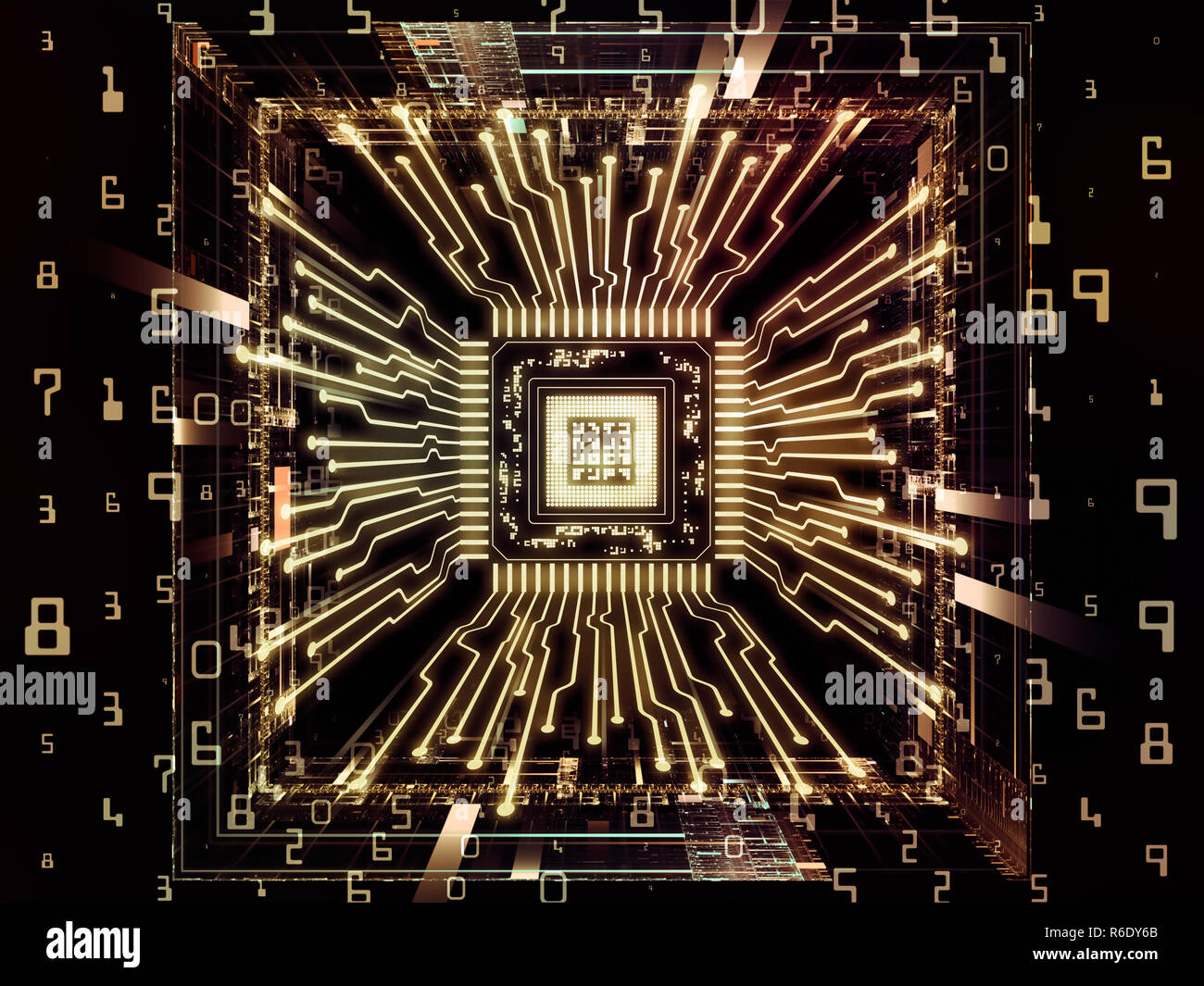 Unfolding of Computer CPU Stock Photo - Alamy