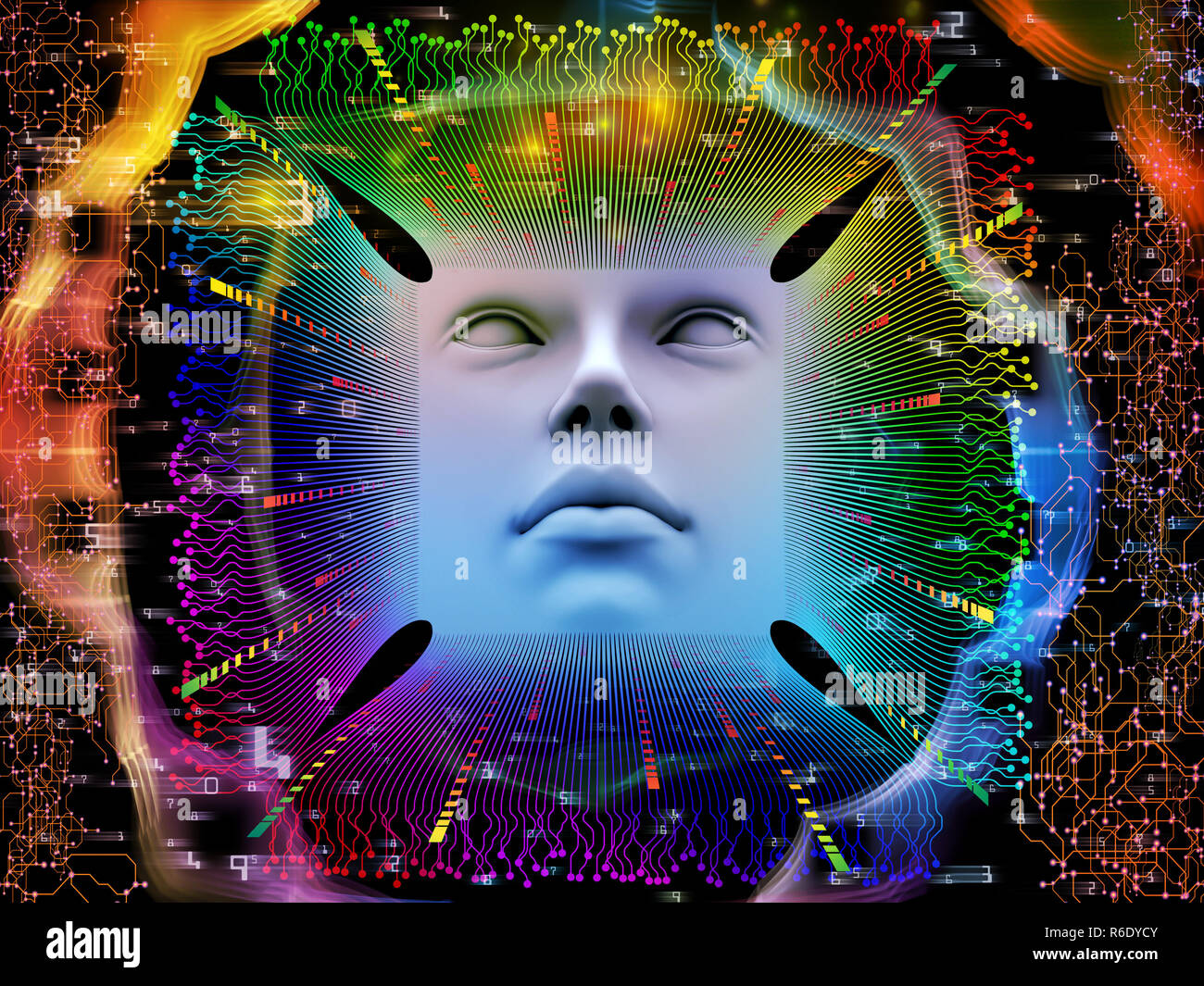 Toward Digital Super Human AI Stock Photo - Alamy