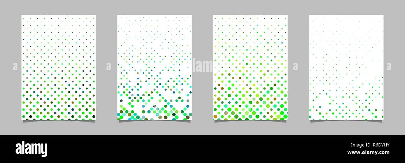 Dot pattern poster design set - vector page background collection Stock ...