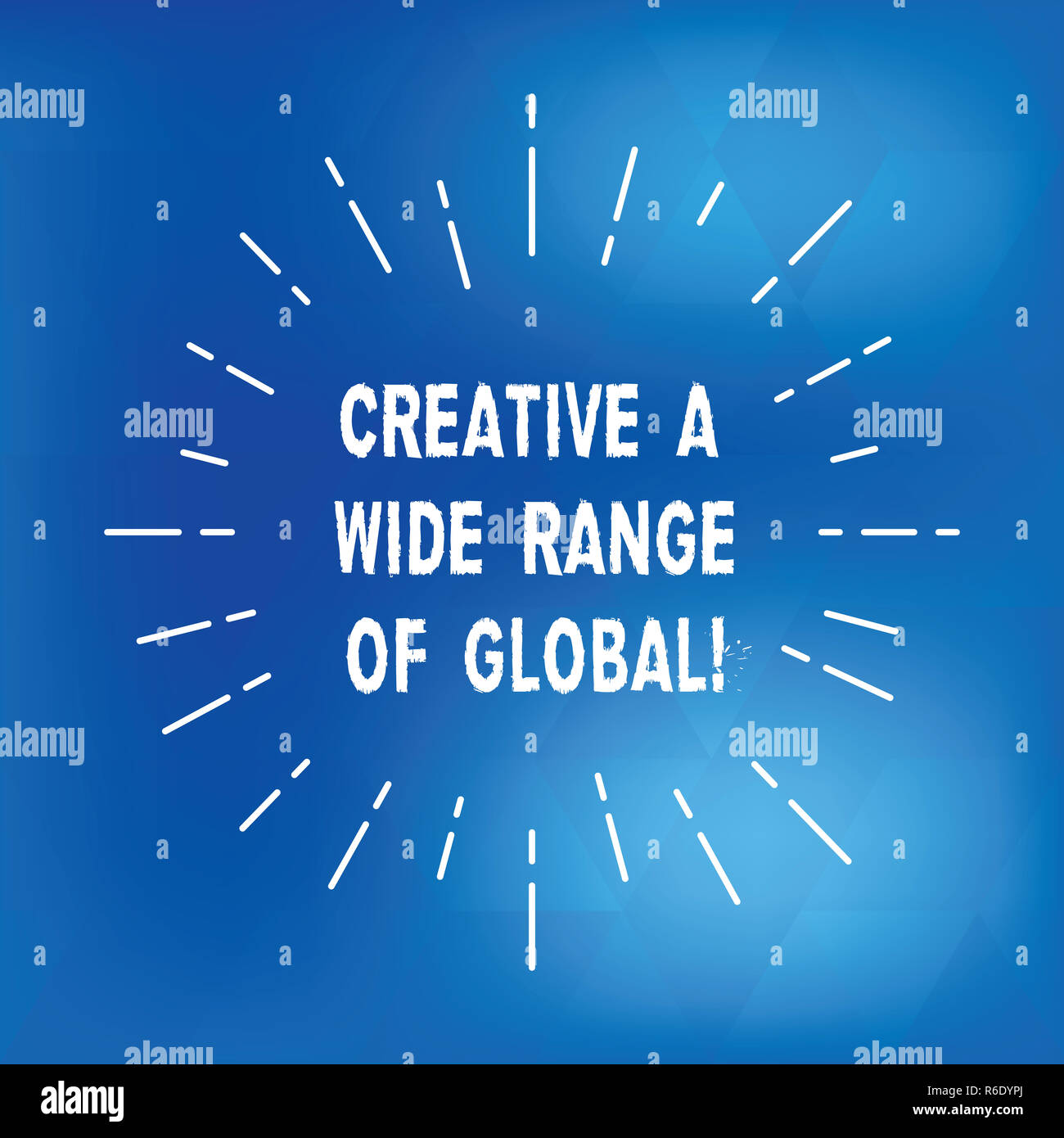 Text sign showing Creative A Wide Range Of Global. Conceptual photo ...