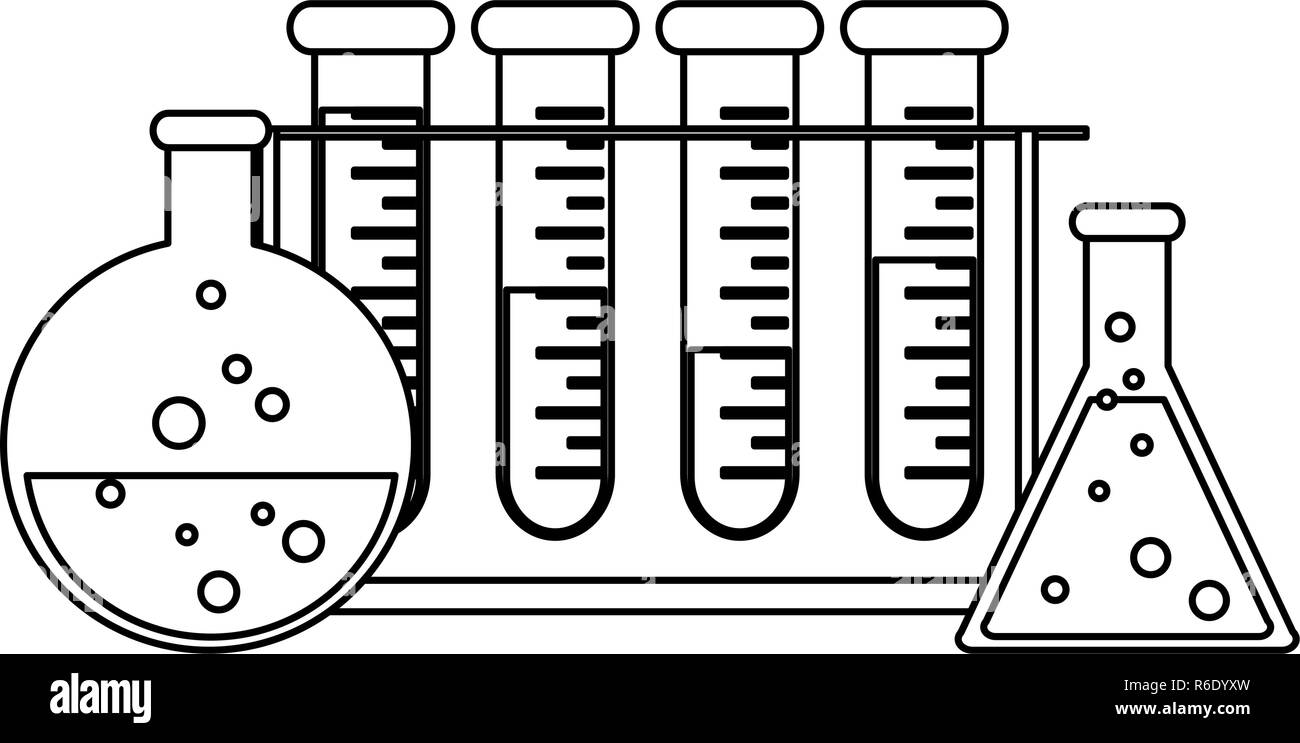 Science experiments and investigation black and white Stock Vector Image & Art - Alamy