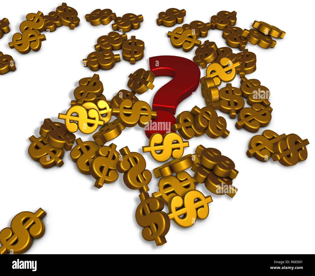 dollar symbols and question marks Stock Photo - Alamy