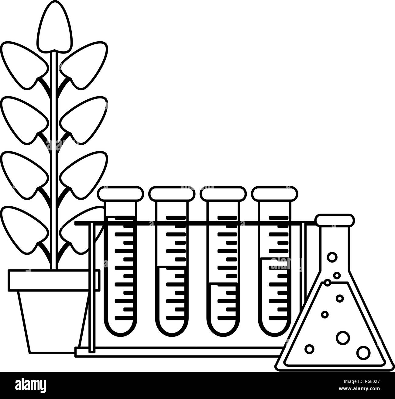 Science experiments and investigation black and white Stock Vector Image & Art - Alamy