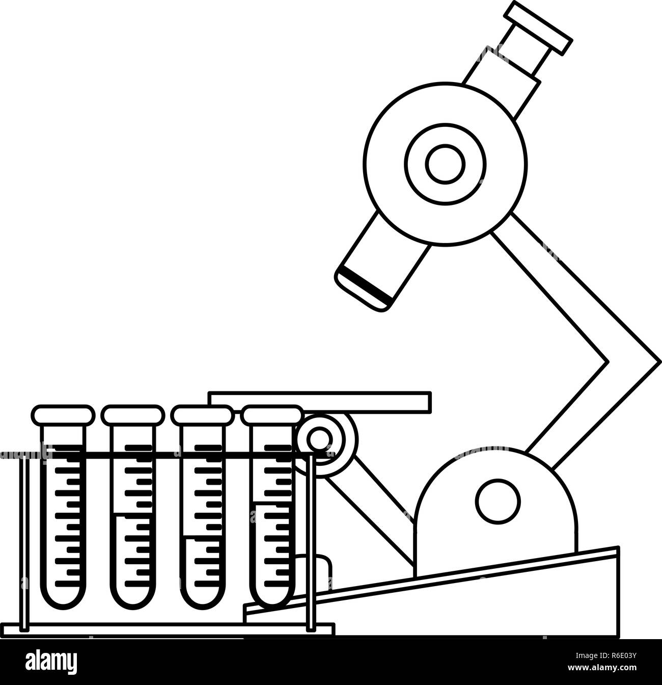 Chemical lab experiments vector Black and White Stock Photos & Images - Alamy