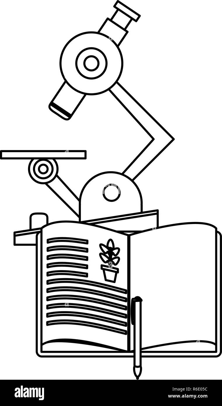 Science experiments and investigation black and white Stock Vector ...