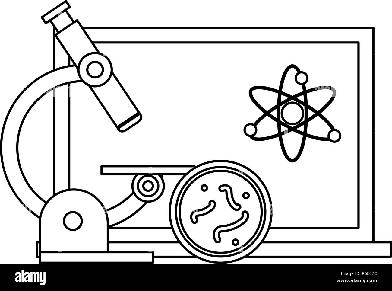Science experiments and investigation black and white Stock Vector Image & Art - Alamy