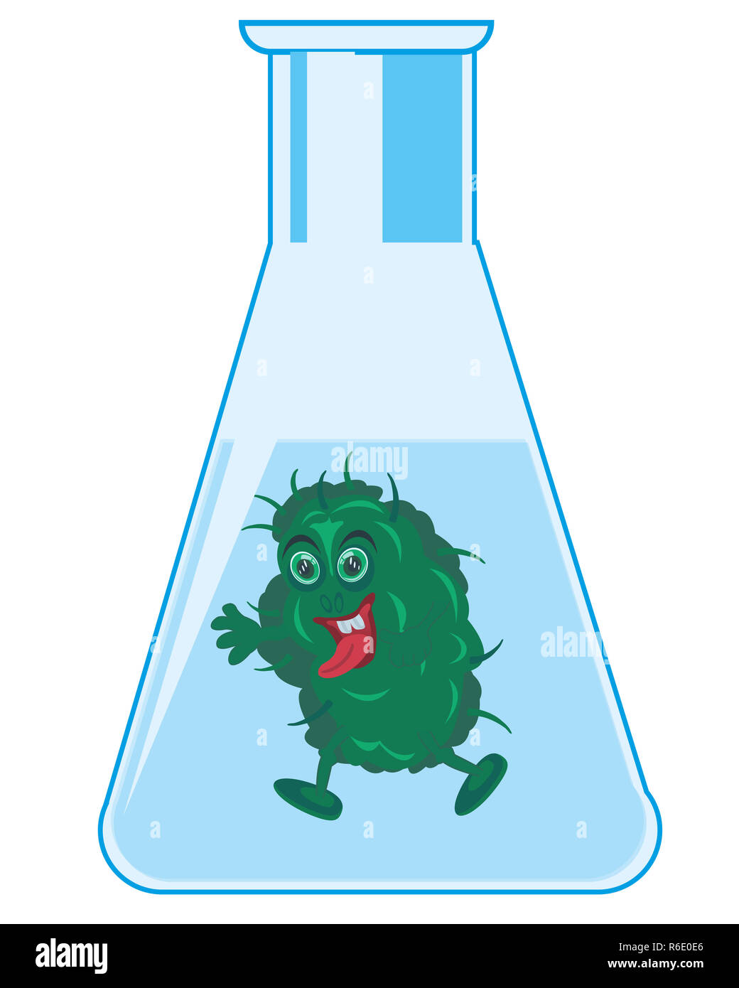 Flask with virus Stock Photo - Alamy