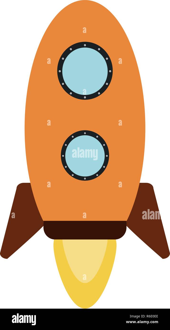 Rocket taking off symbol Stock Vector Image & Art - Alamy
