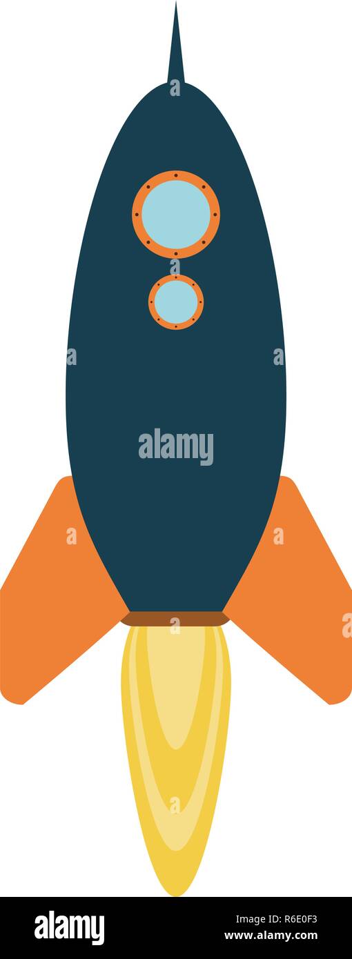 Rocket taking off satellite Stock Vector Images - Alamy