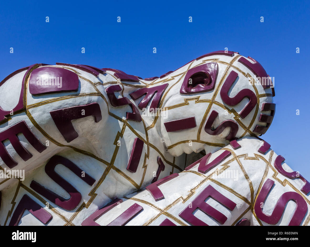 Statue of tired man Stock Photo - Alamy