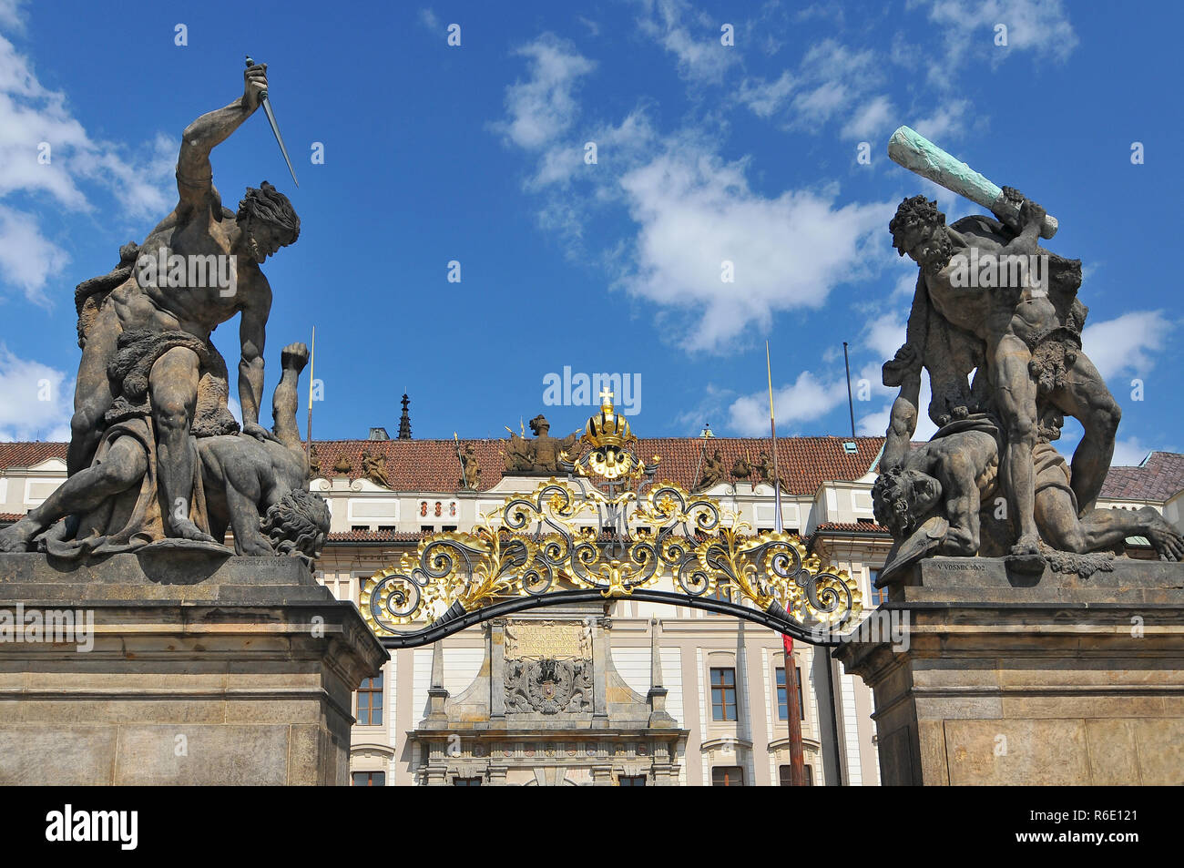 Matthias Gate To Hradcany Castle Prague Stock Photo - Alamy
