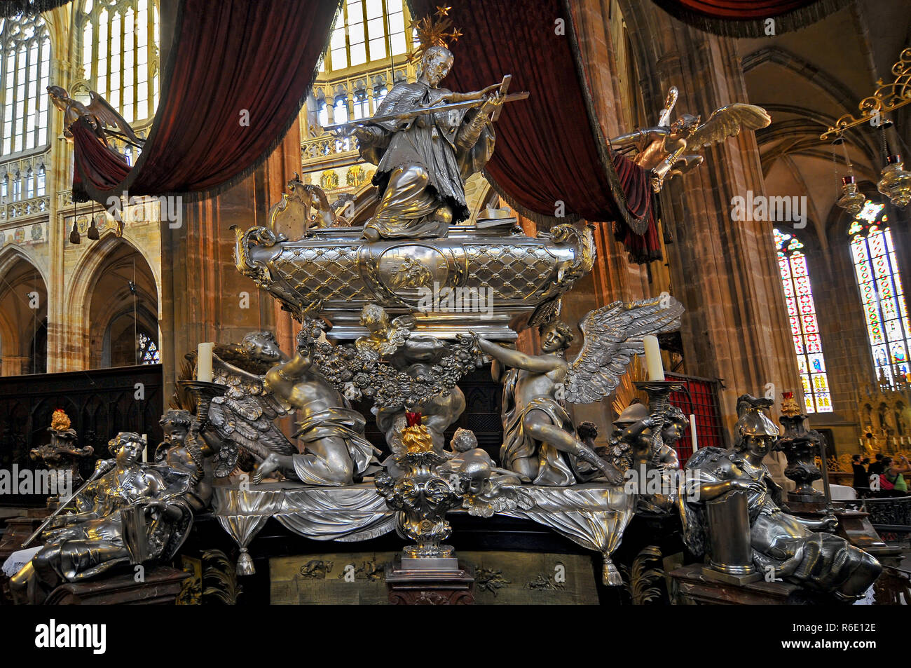 Tomb Of John Of Nepomuk In St Vitus Cathedral Stock Photo - Alamy